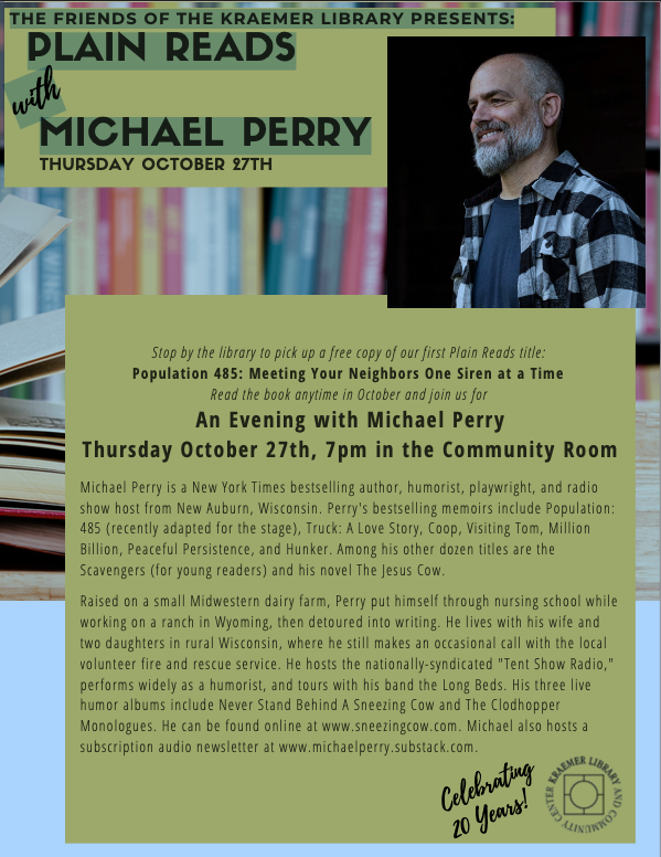 The Friends of the Kraemer Library Presents: Plain Reads with MICHAEL ...